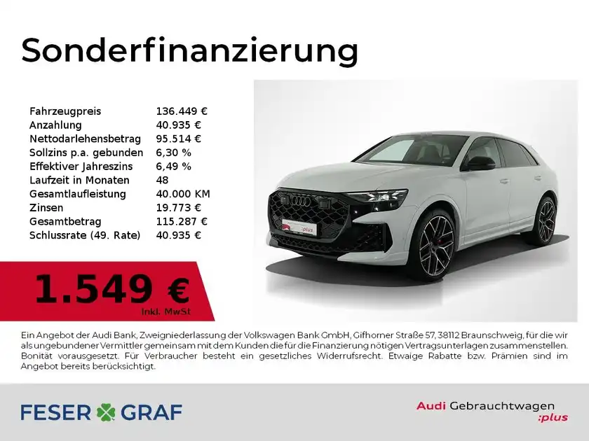 AUDI RS Q8 Vorführwagen, Benzin, Automatik, FzN: AM-254012 🍀 Feser-Graf ...