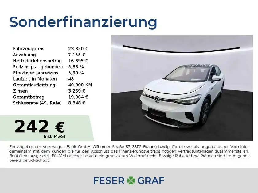 VW ID.4 Gebraucht, Elektro, Automatik, FzN: 41807 🍀 Feser-Graf ...