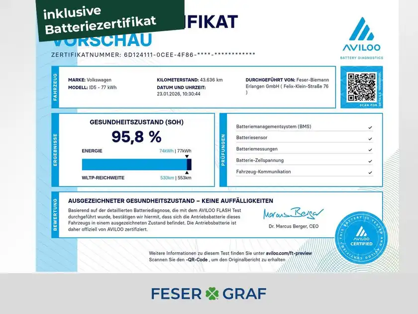VW ID.5 PRO Gebraucht, Elektro, Automatik, FzN: P504622 🍀 Feser-Graf ...